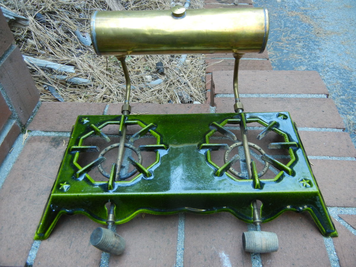 Lovely Green Enameled Meths stove: French?? | Classic Camp Stoves