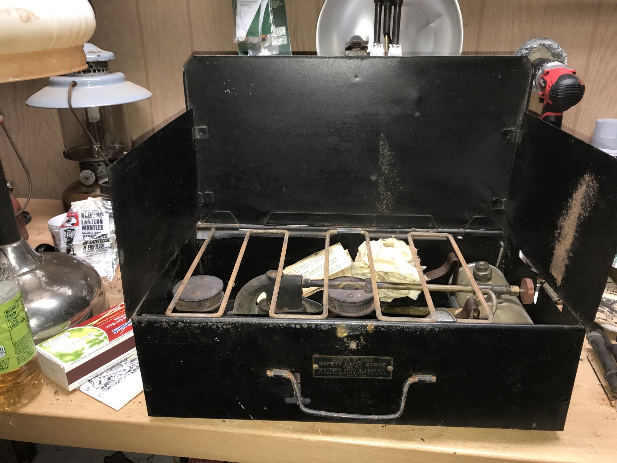 Safety Camp Stove made by Prentiss Wabers for Western Auto | Classic Camp Stoves