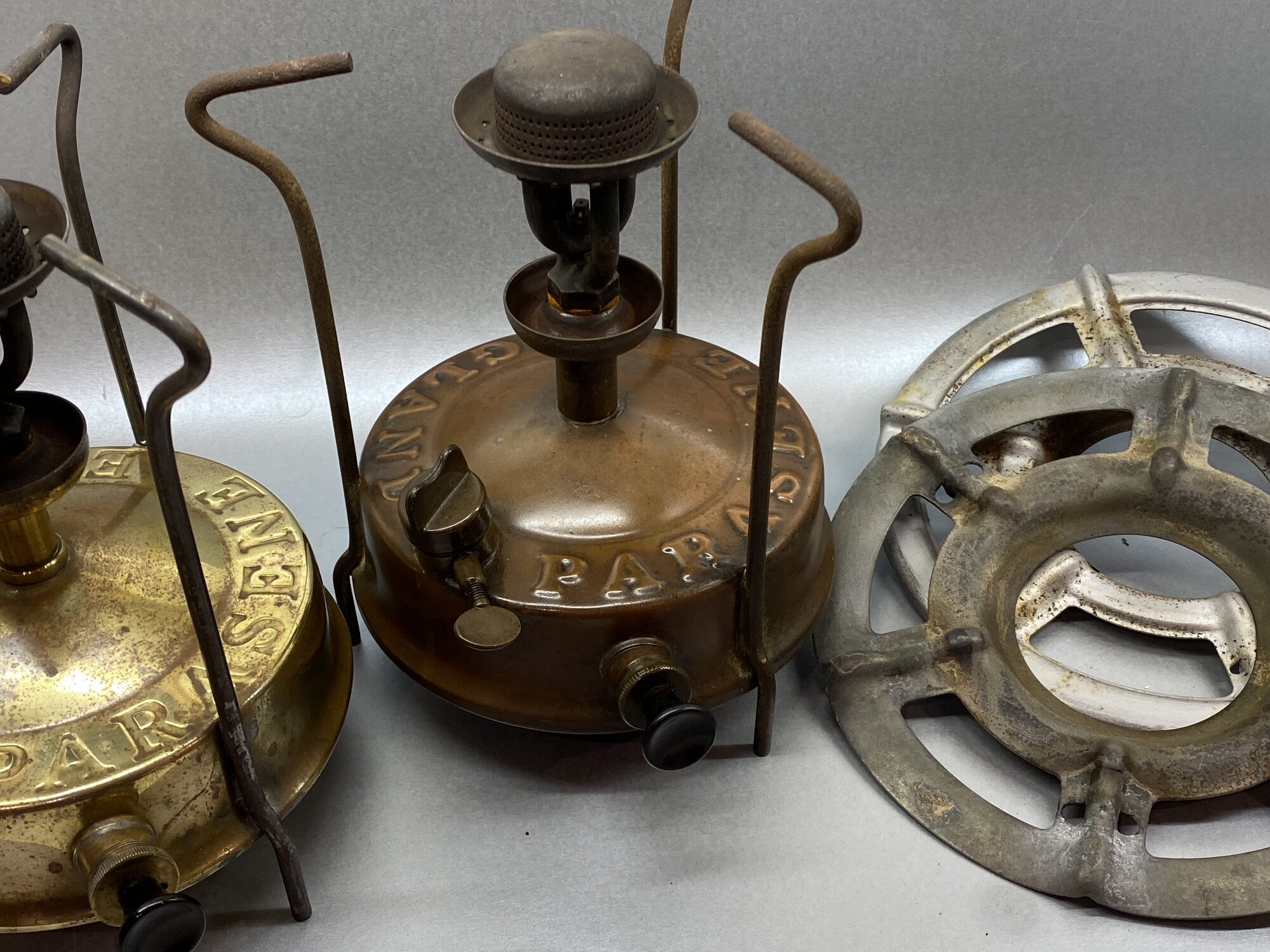 Parasene 2-pinters with raised and indented lettering | Classic Camp Stoves