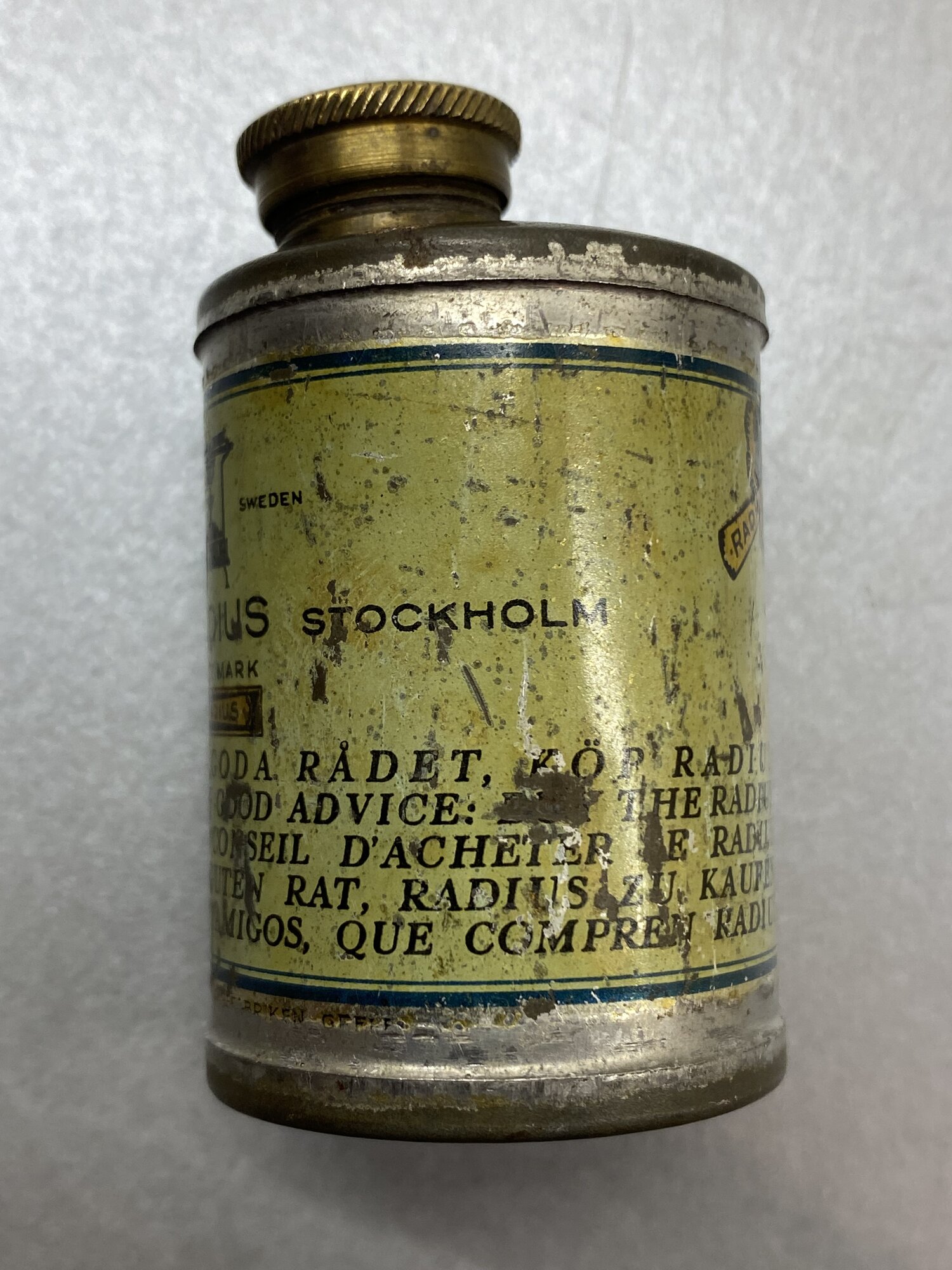 1930’s Radius spirit can … “GIVE YOUR FRIENDS …” | Classic Camp Stoves