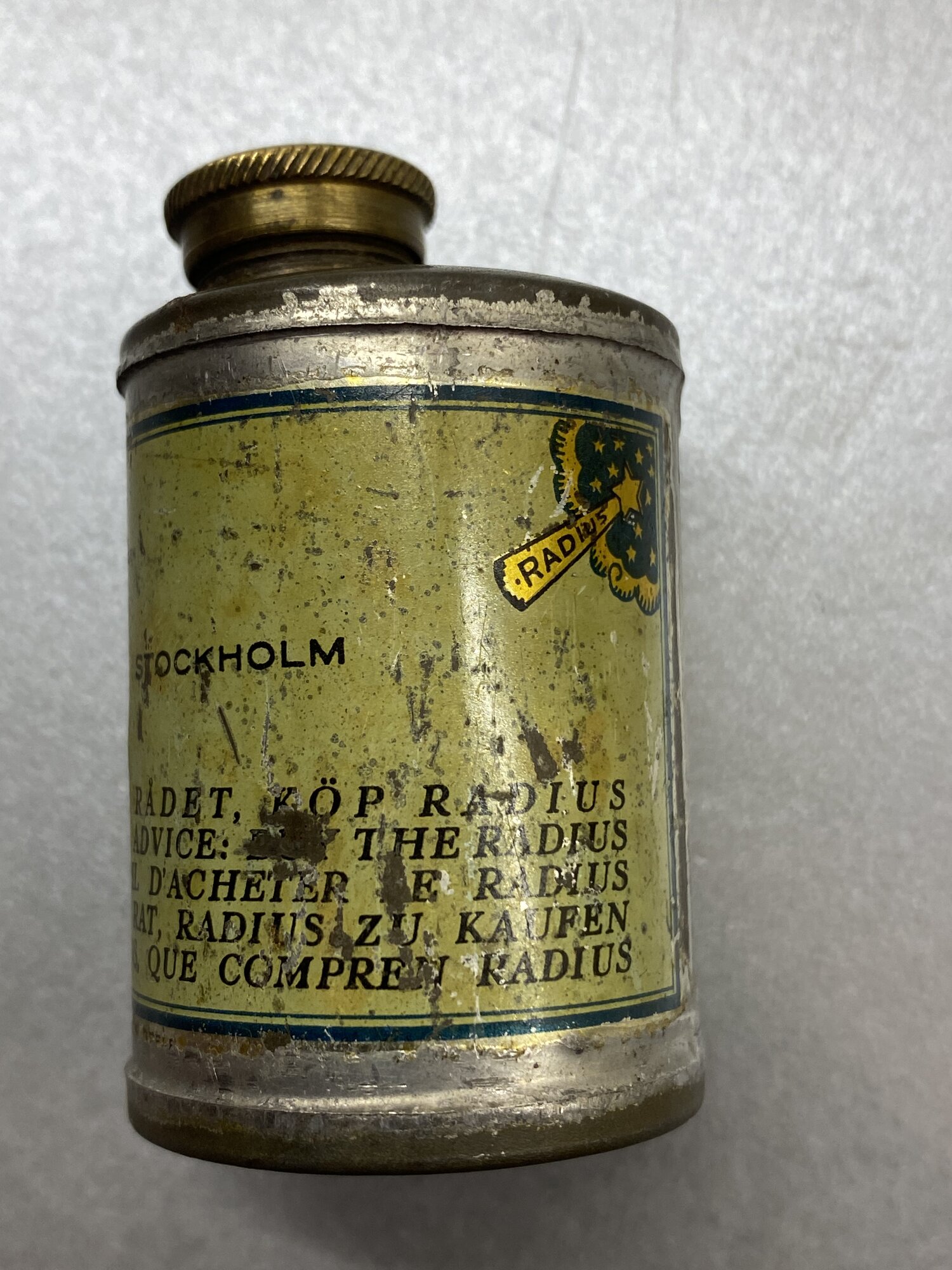 1930’s Radius spirit can … “GIVE YOUR FRIENDS …” | Classic Camp Stoves